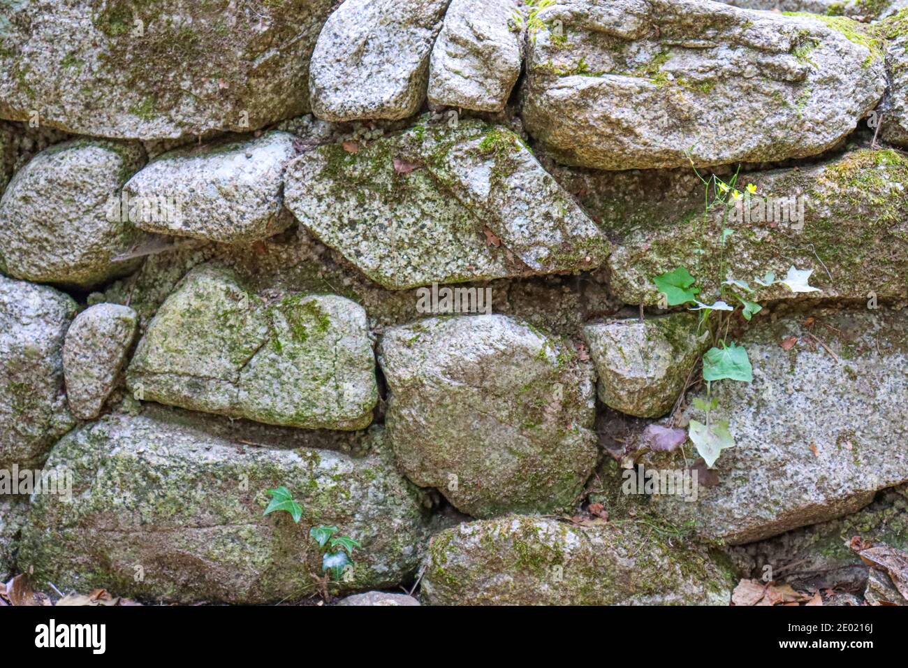 old wall texture made of stones, bricks and concrete. Old house and ...