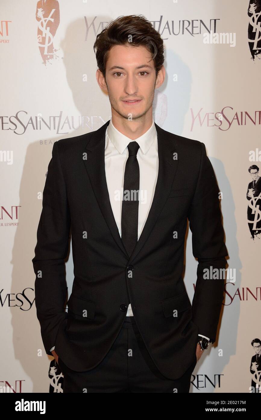 Pierre Niney attending the premiere of the film Yves Saint Laurent held ...