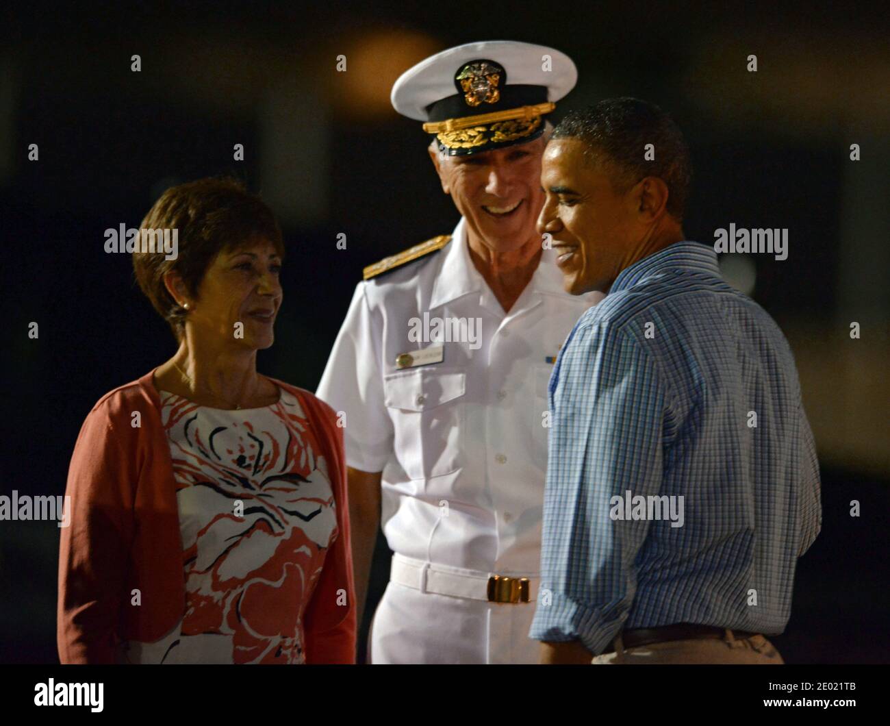 President Barack Obama greets Admiral Samuel Locklear - Commander, U.S ...