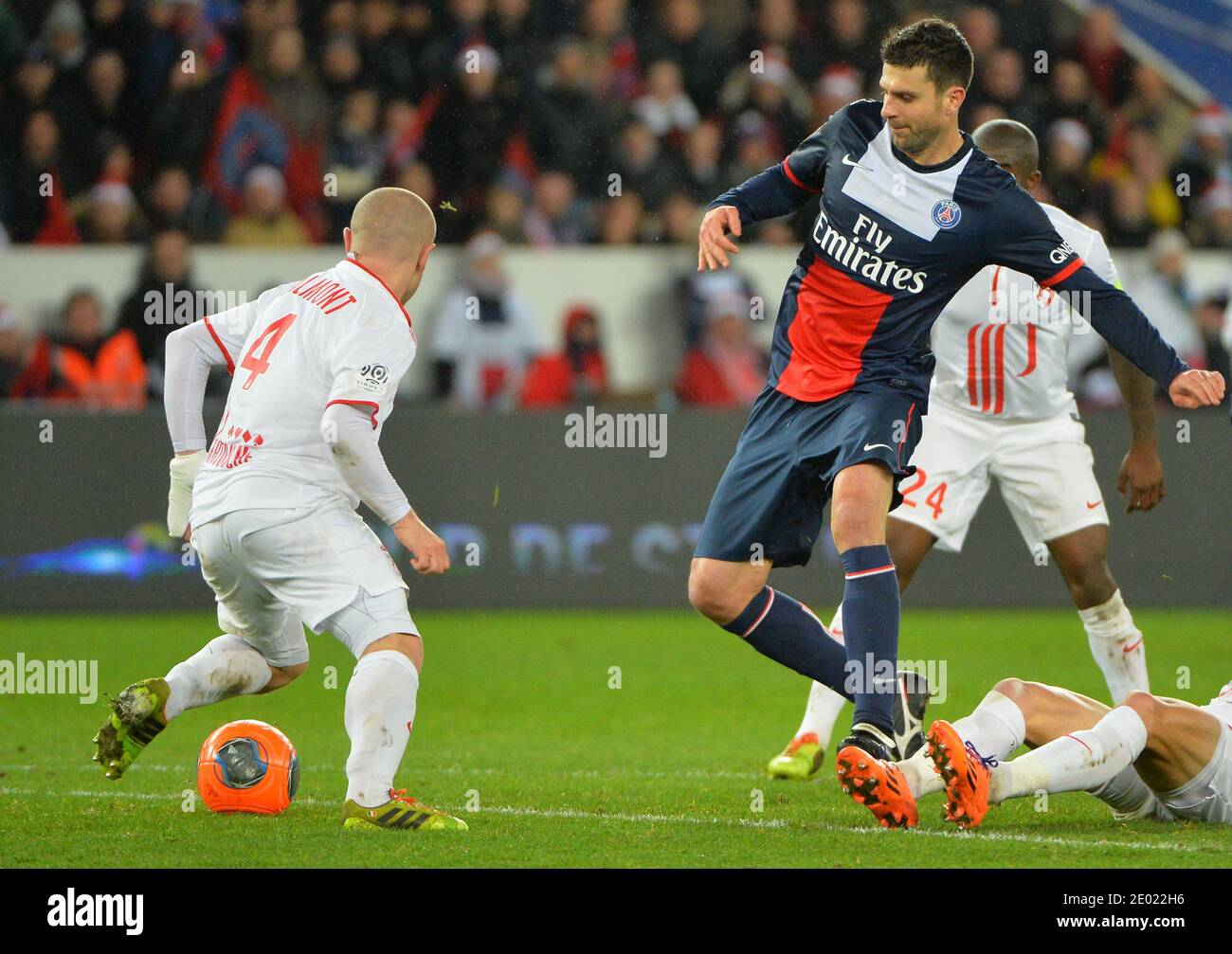 PSG's Thiago Motta during the French First League soccer match, Paris ...
