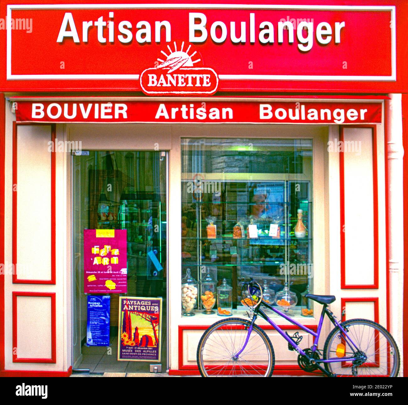 Image of an Artisan Boulanger, a Bakery with a purple bicycle parked in ...