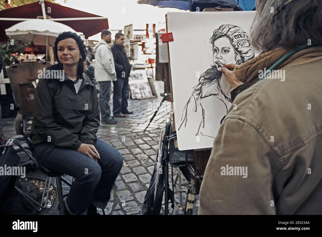 FRANCE / Ile de France / Paris / Montmartre/Place du Tertre/The model ...