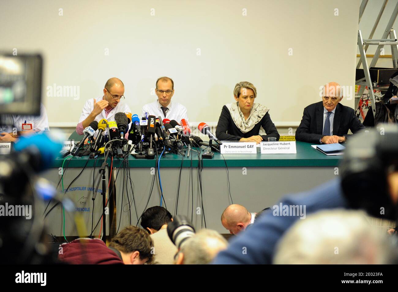 Neurosurgeon professor Stephan Chabardes, neurosurgeon Professor Jean ...