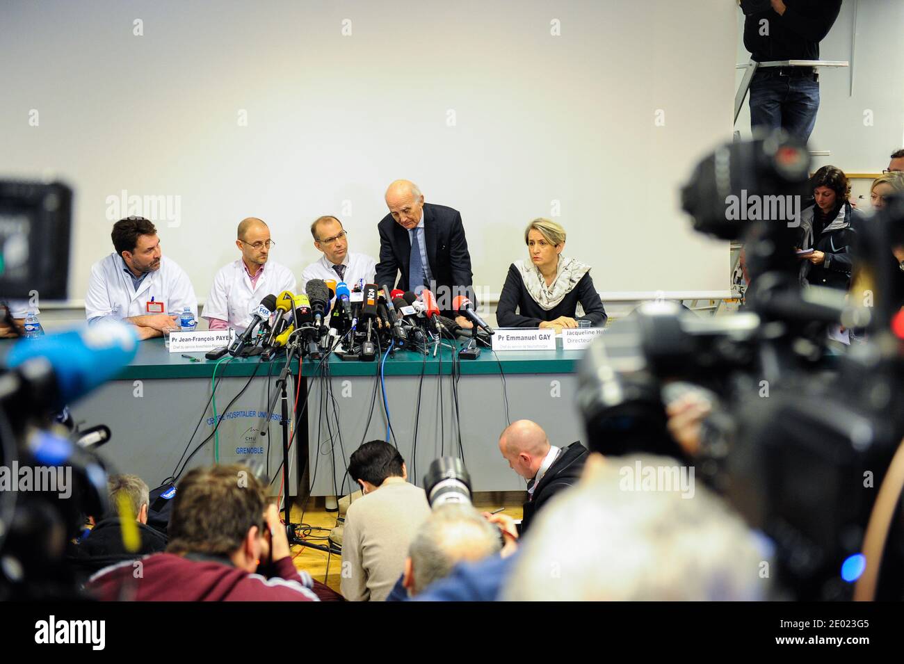 Neurosurgeon professor Stephan Chabardes, neurosurgeon Professor Jean ...