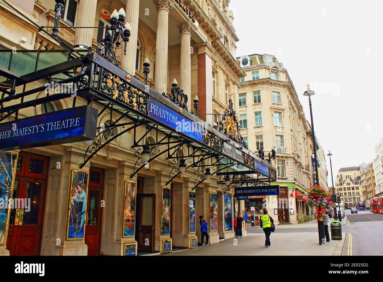 Her Majesty`s Theatre entrance at Haymarket St. James`s, London UK ...