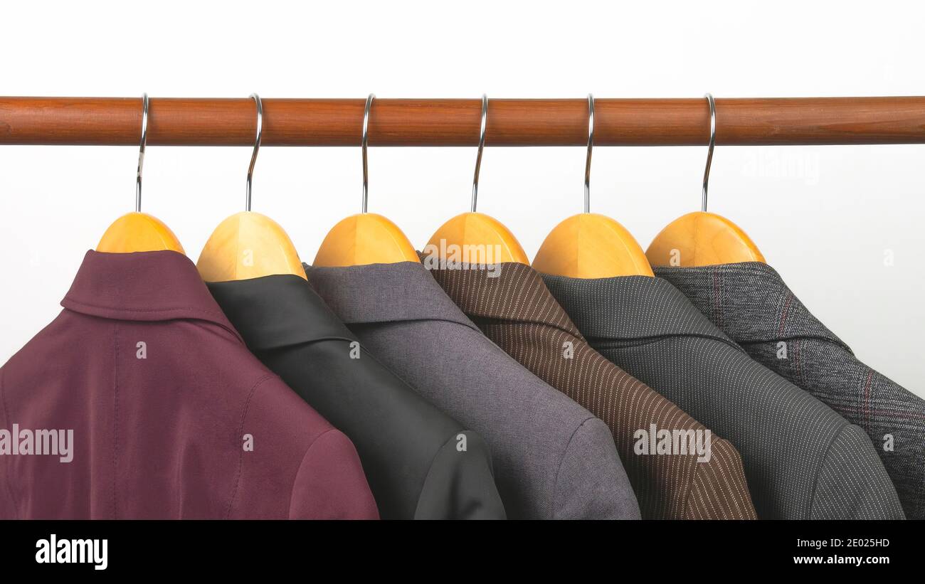 Suit jacket hanging on office hi-res stock photography and images - Alamy