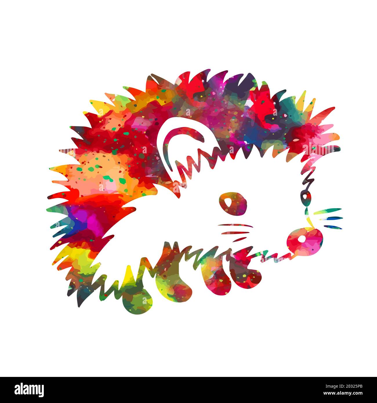 Rainbow hedgehog Stock Vector Images - Alamy