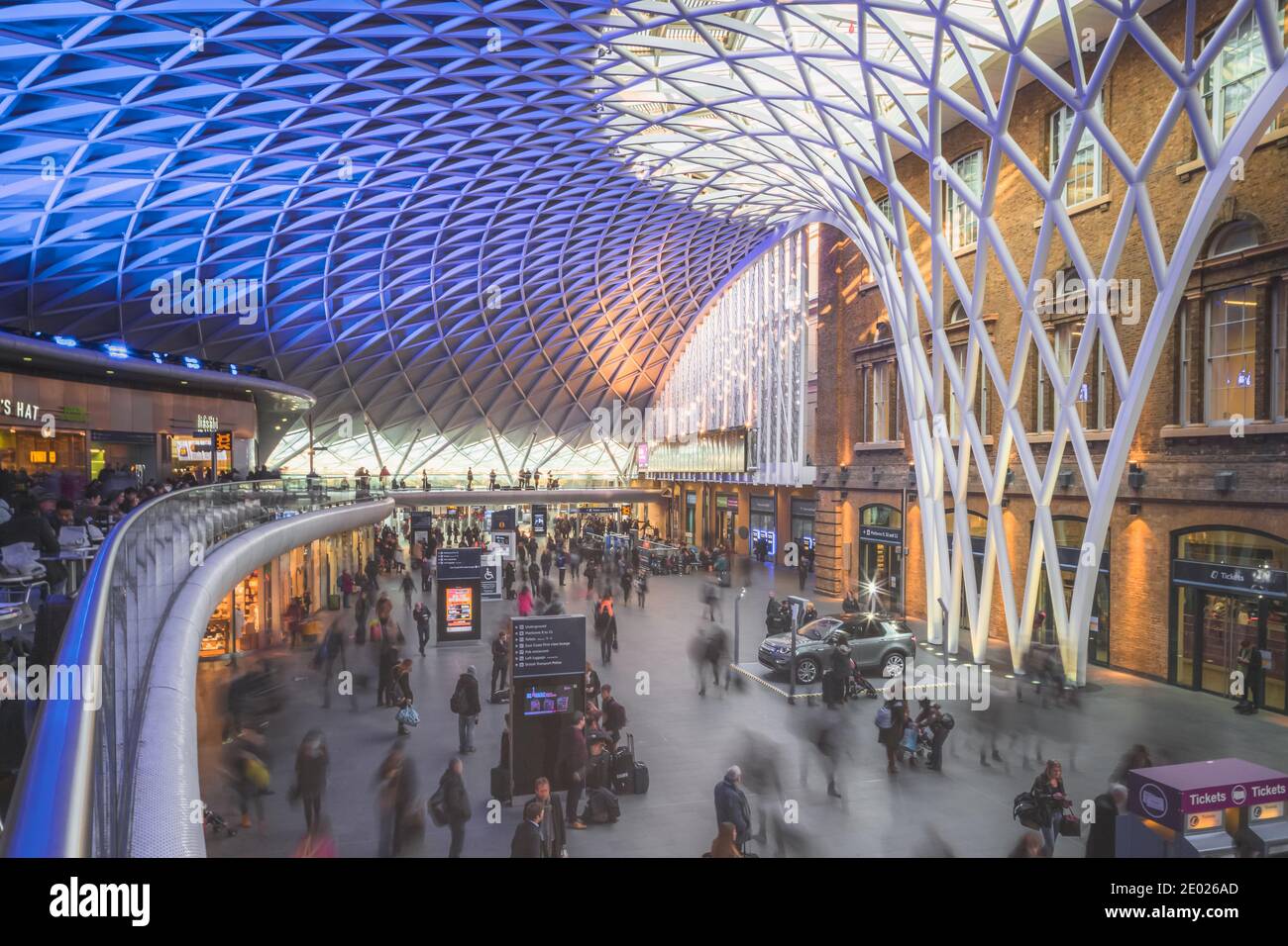 London, United Kingdom - January 23 2014: A long exposure captures the ...