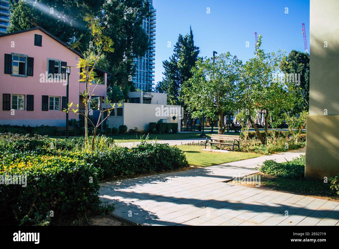 Tel Aviv Israel December 28, 2020 View of Sarona neighborhood, a former ...