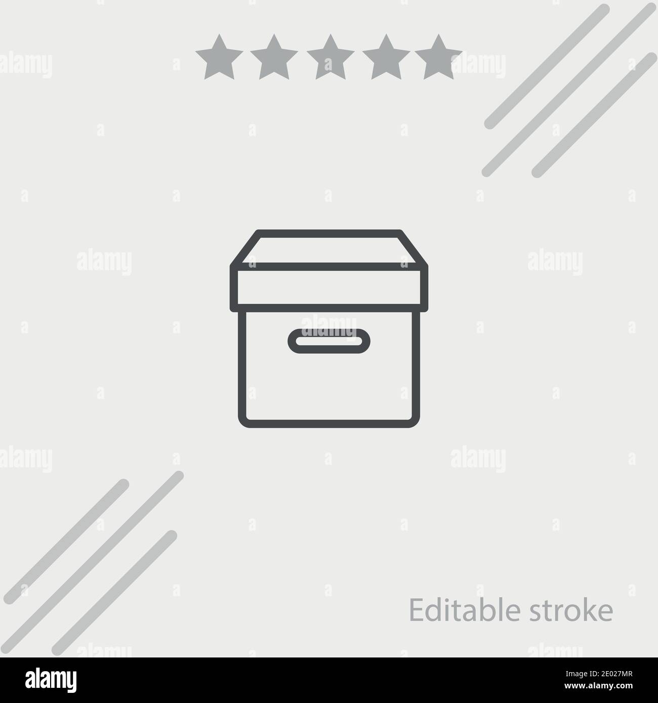 carton box vector icon modern simple vector illustration Stock Vector ...