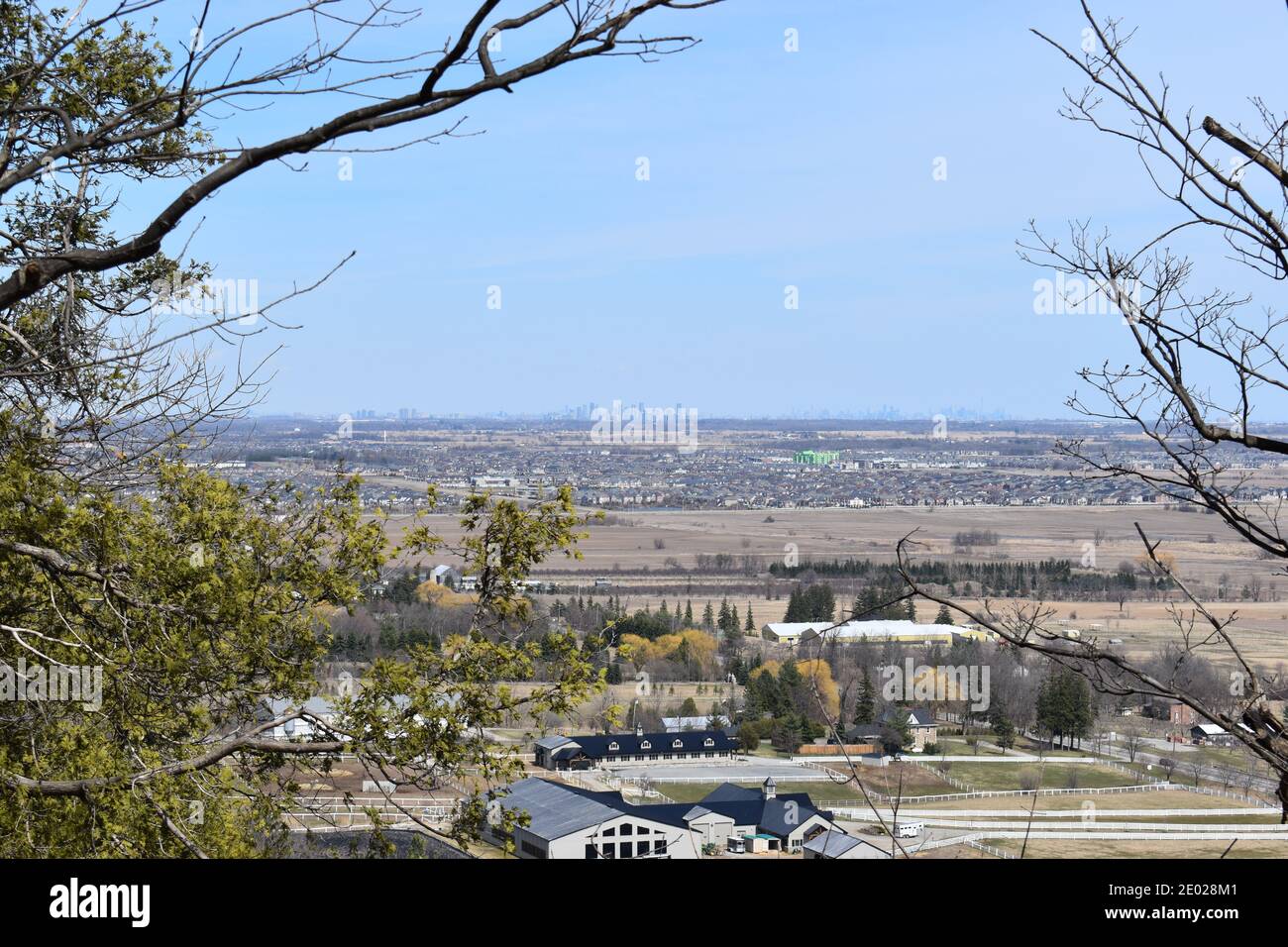 A sunny view of the city, high above from the cliffs Stock Photo - Alamy