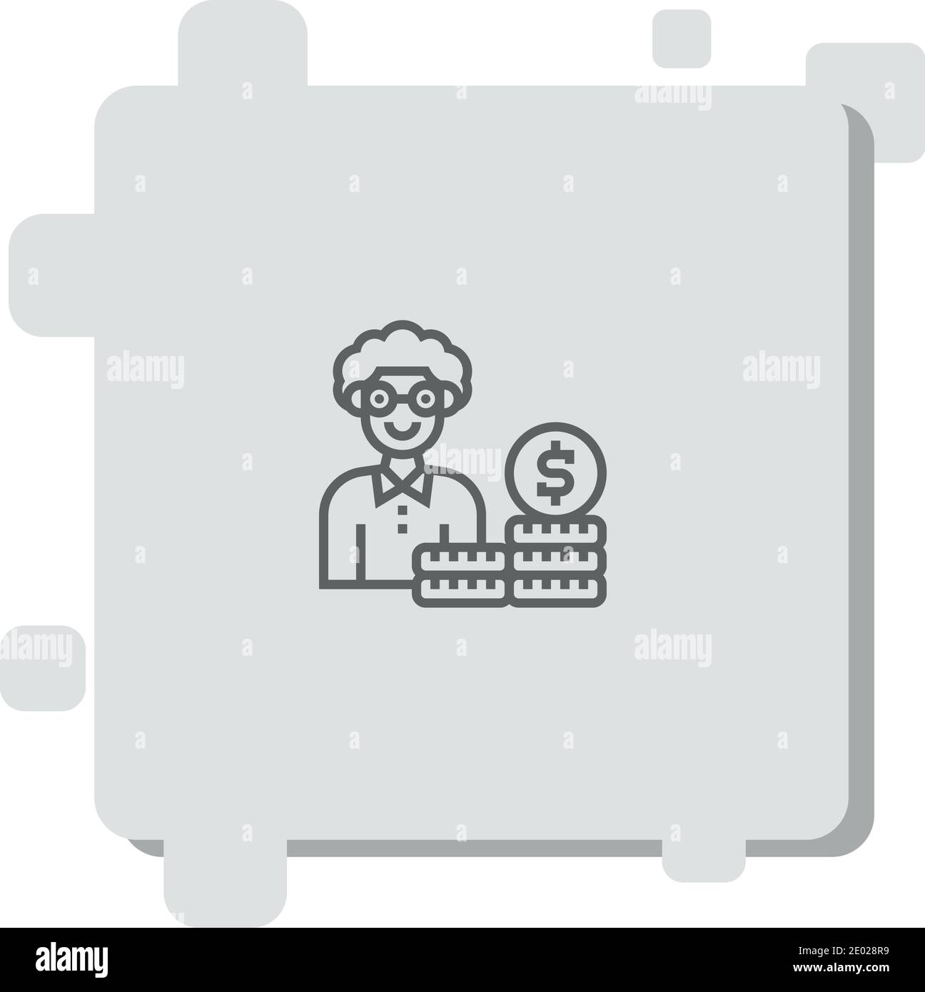 retirement plan vector icon modern simple vector illustration Stock ...