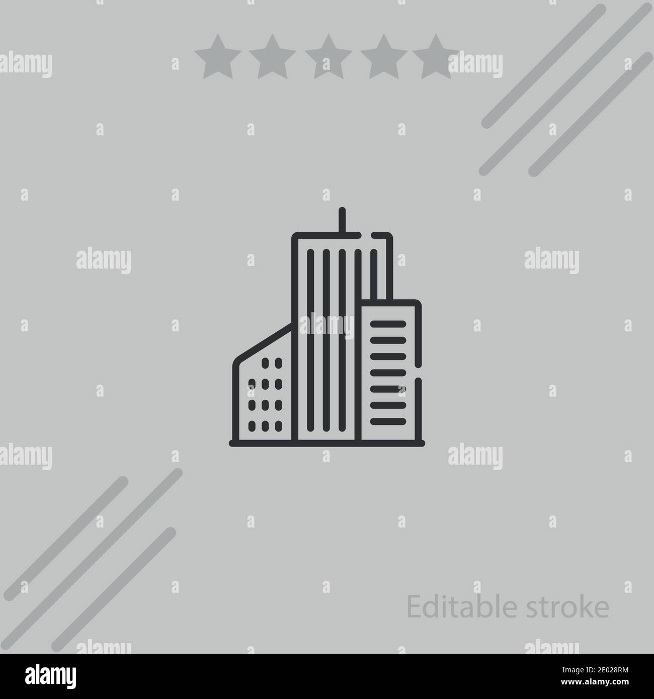 skyscraper vector icon modern simple vector illustration Stock Vector ...