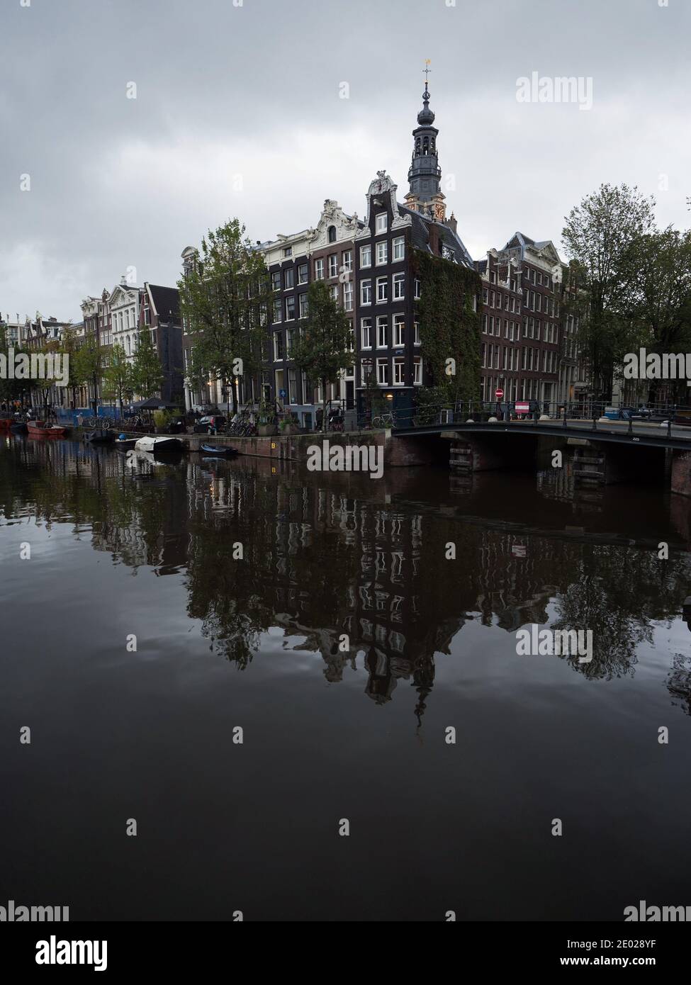 Typical Amsterdam style architecture exterior facade reflection of ...
