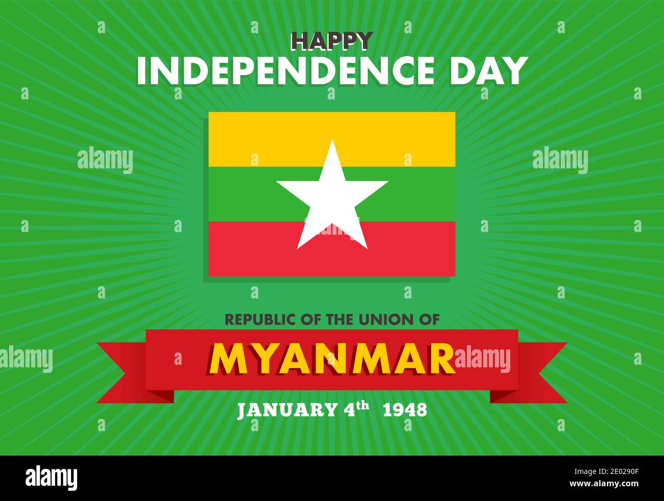 Burma independence 1948 Stock Vector Images - Alamy