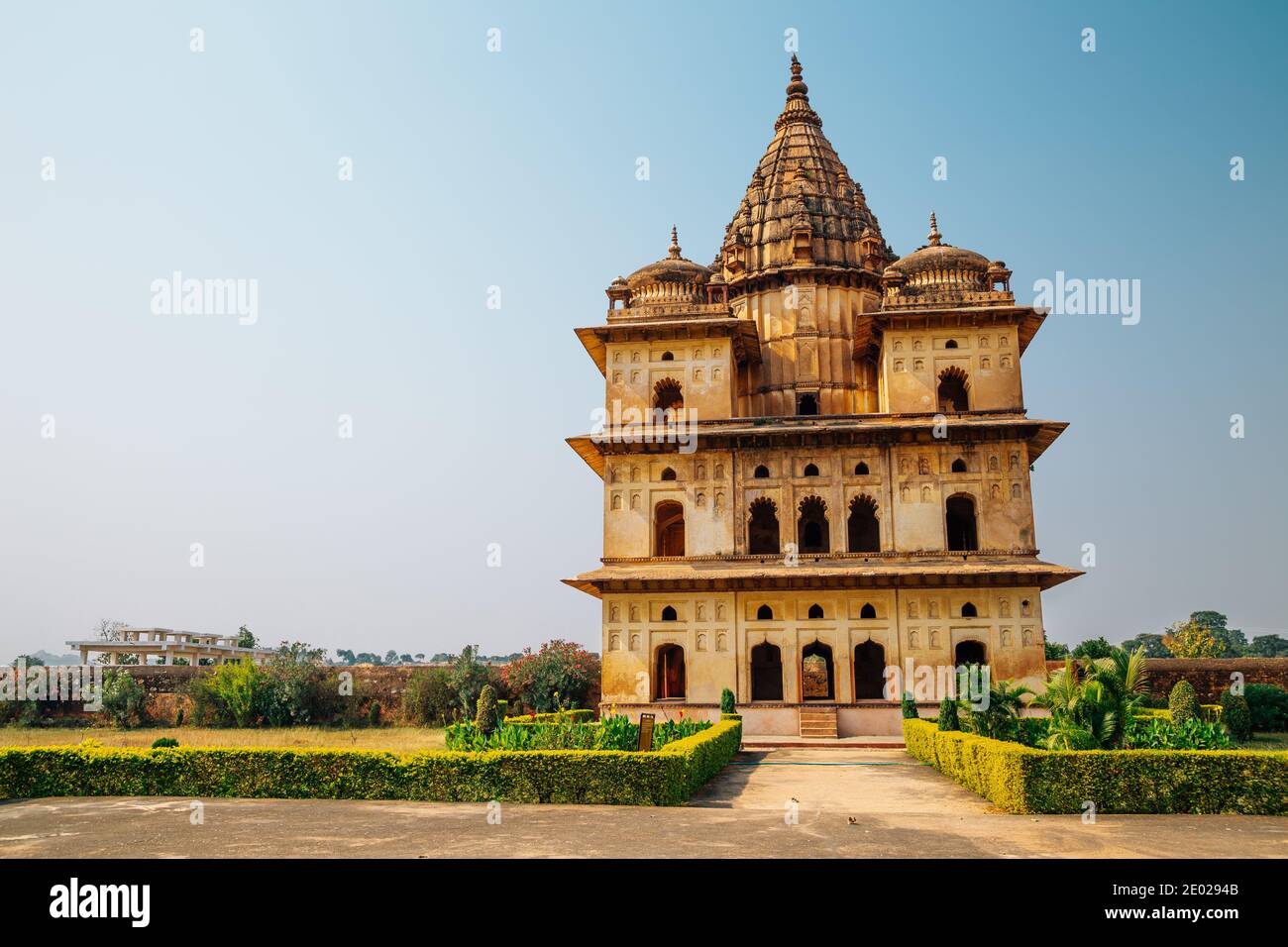 The Royal Cenotaphs (Chhatris), ruins in Orchha, India Stock Photo - Alamy