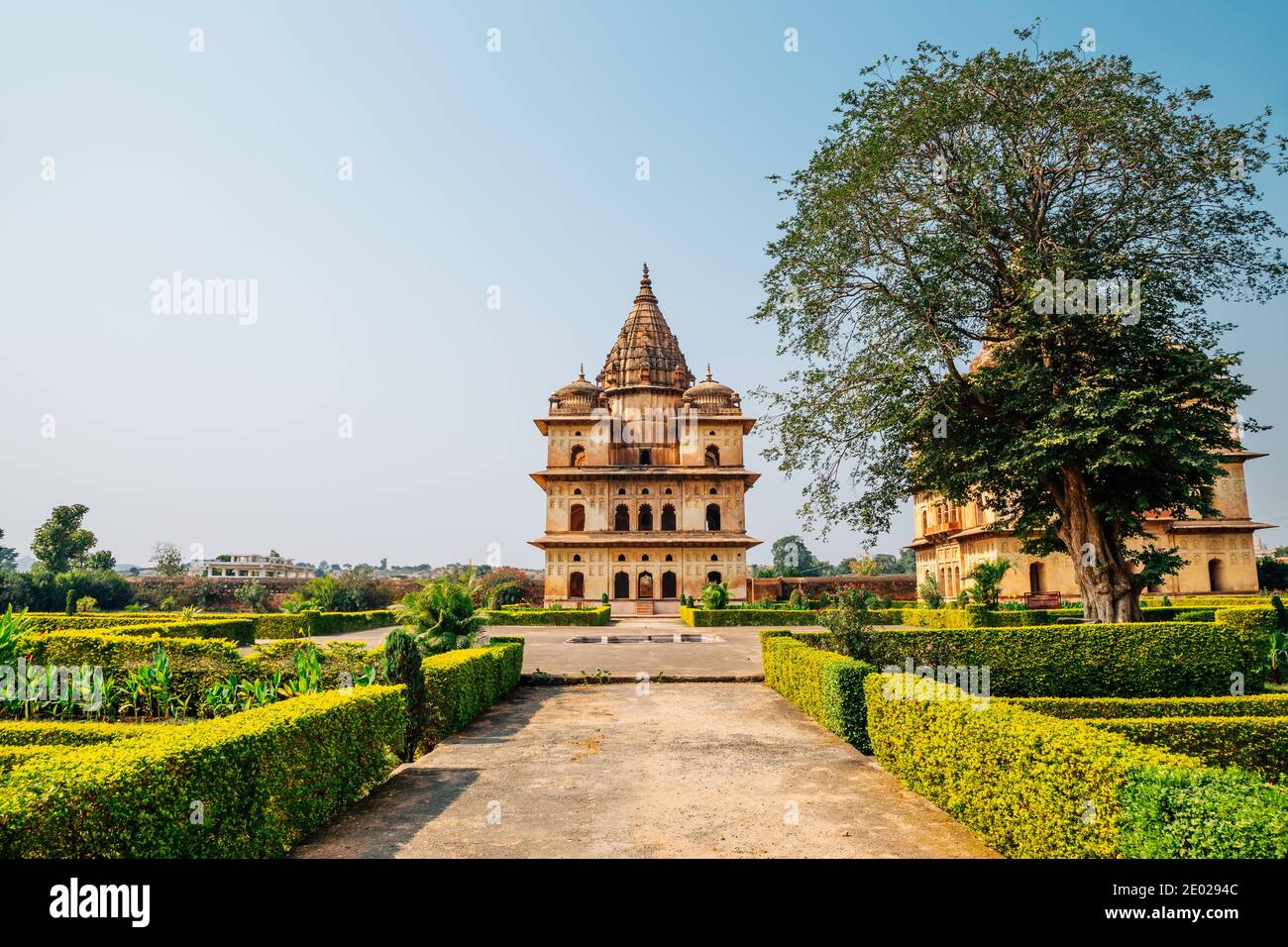 The Royal Cenotaphs (Chhatris), ruins in Orchha, India Stock Photo - Alamy