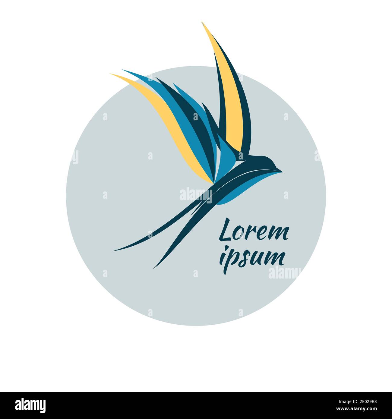 Swallow bird logo hi-res stock photography and images - Alamy