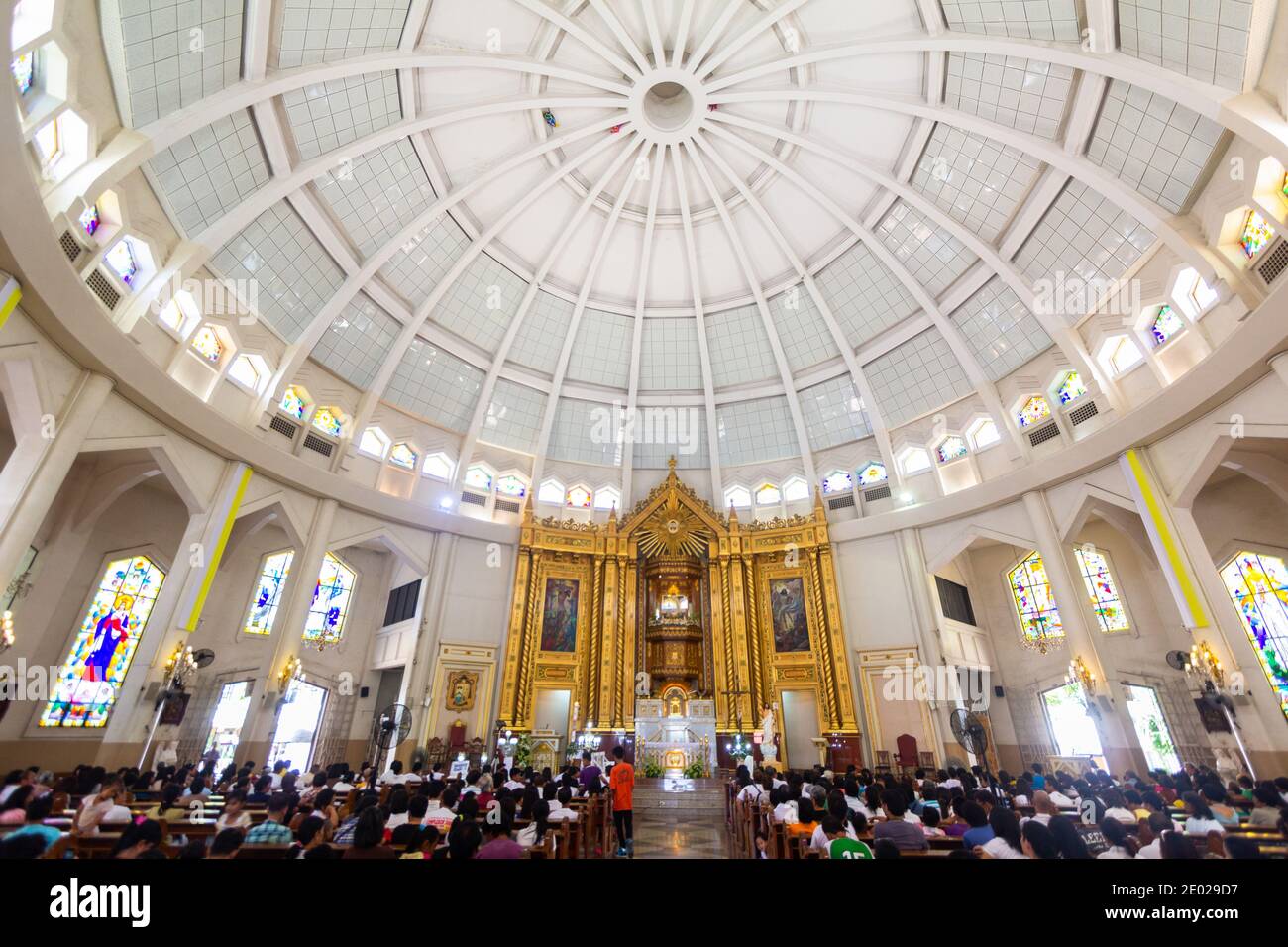 Interior of the Antipolo Cathedral in Rizal, Philippines Stock Photo ...
