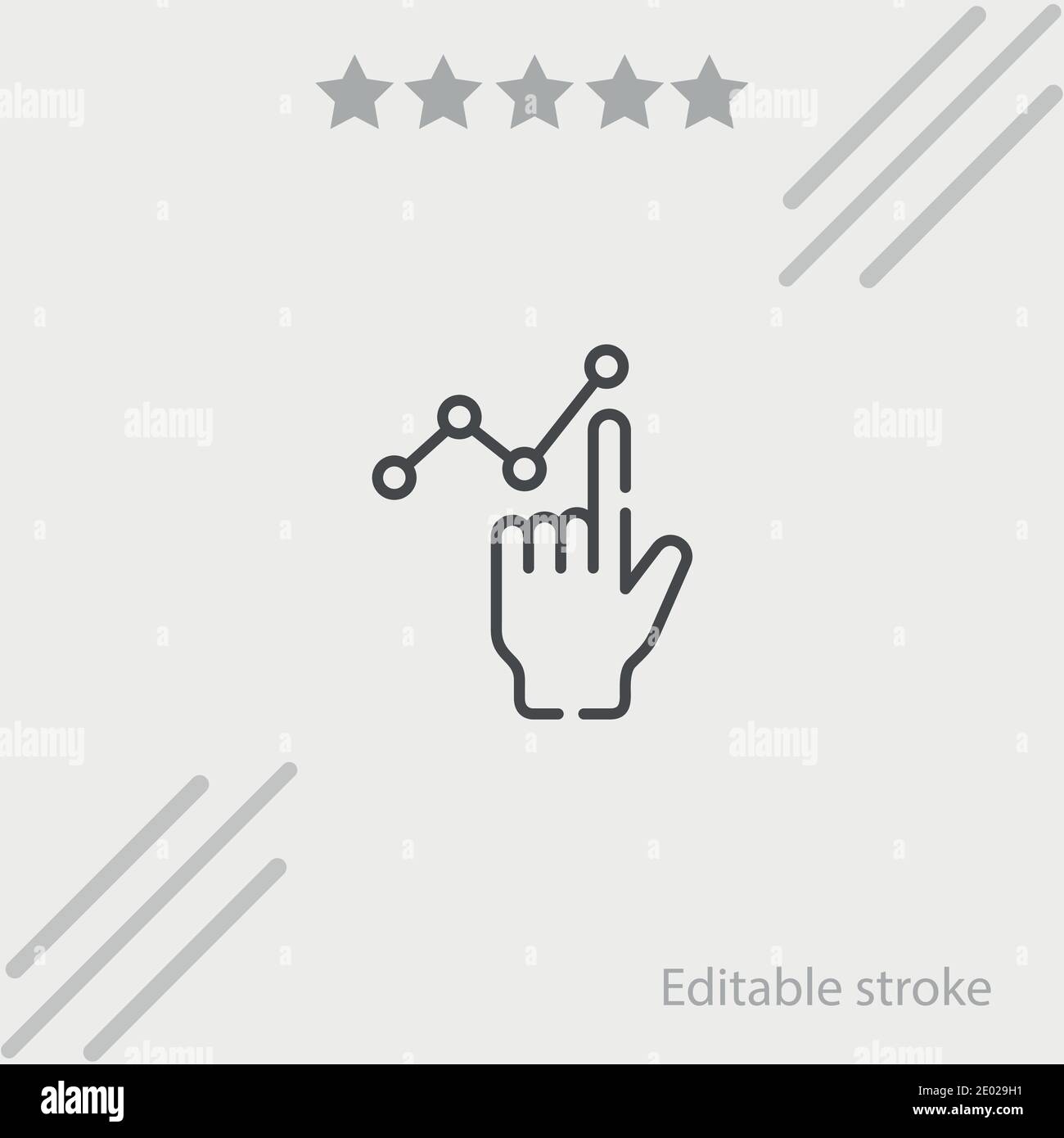 line chart vector icon modern simple vector illustration Stock Vector ...