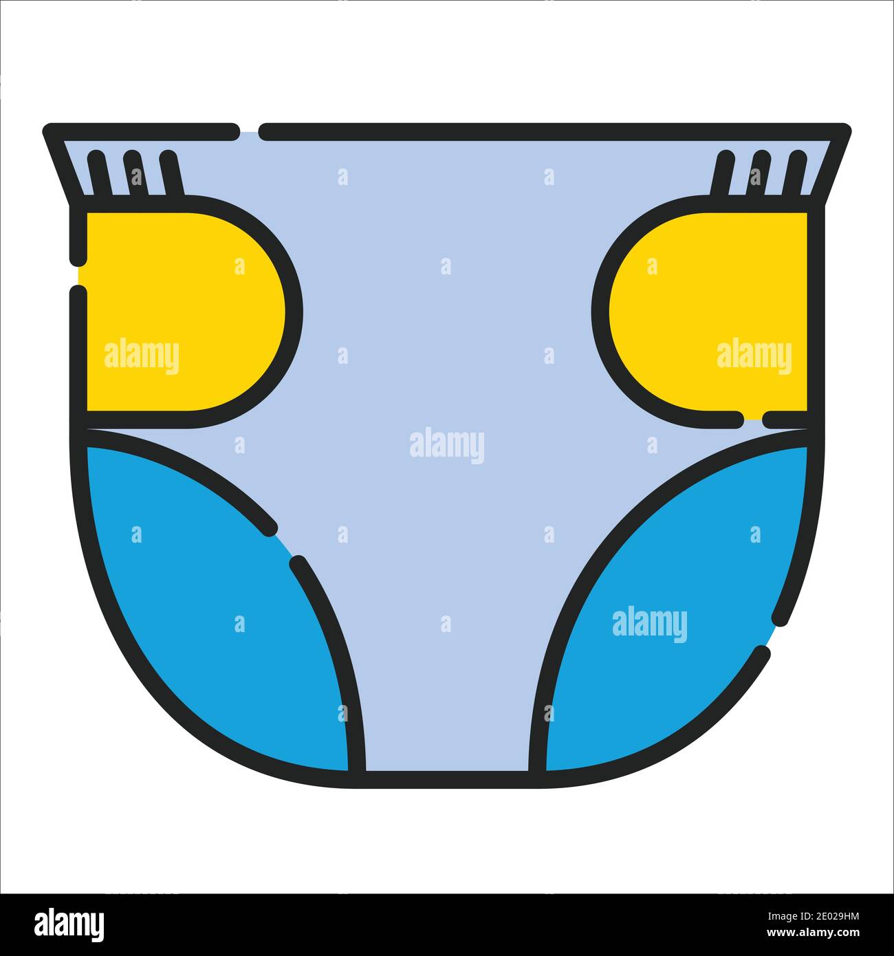 Baby Diapers icon design. Vector, clip art, illustration, color icon ...