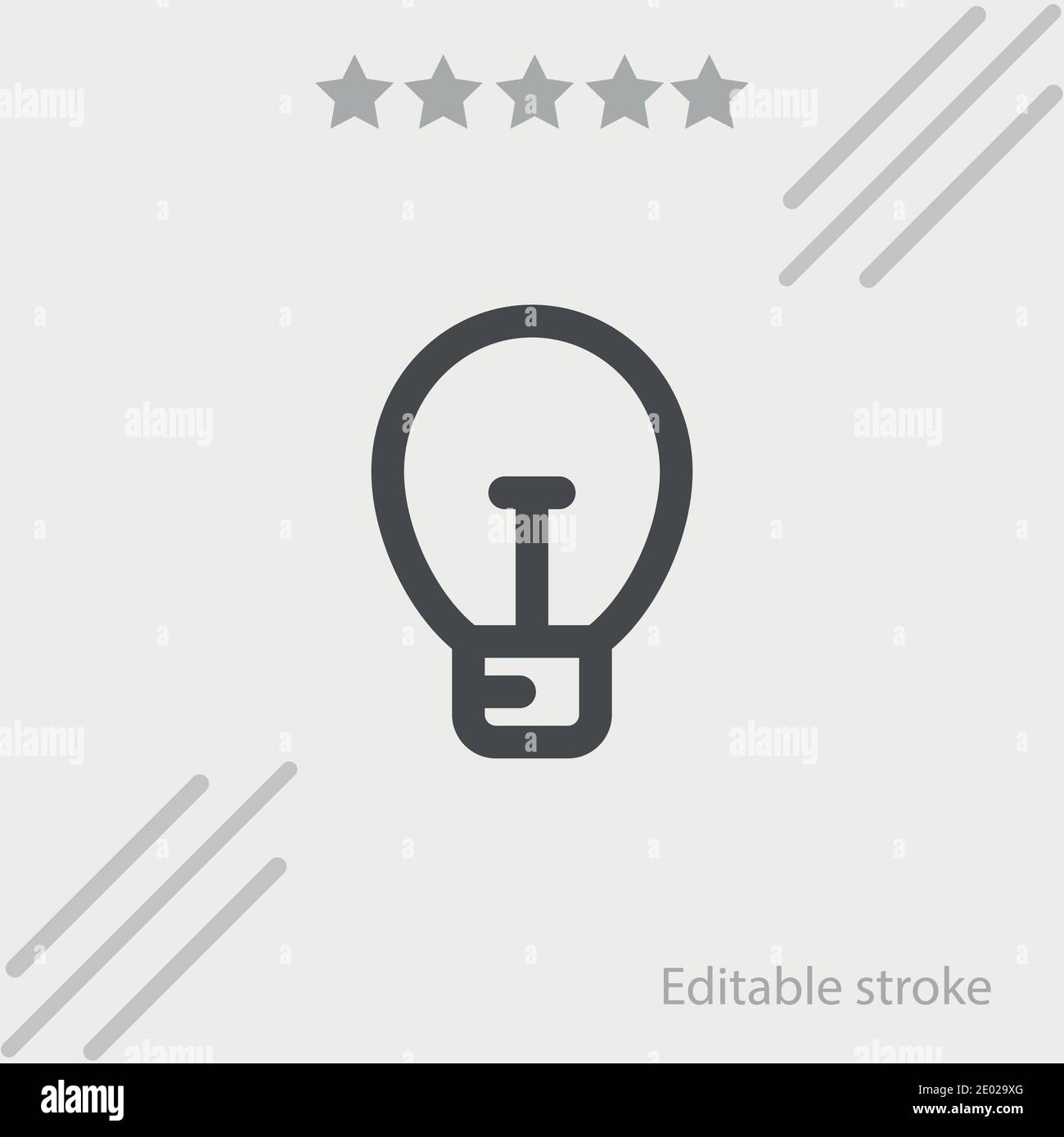 light bulb outline vector icon modern simple vector illustration Stock ...