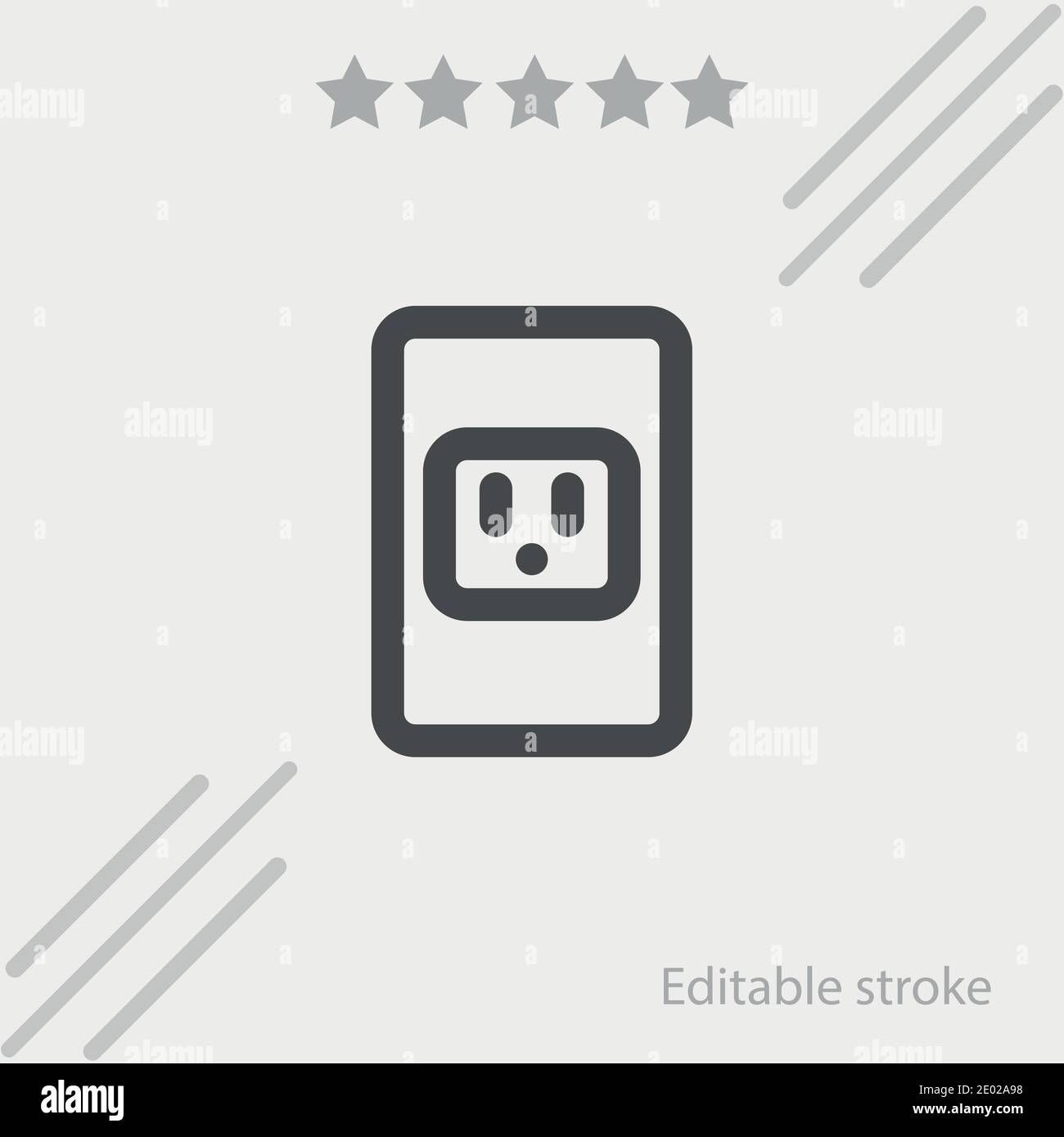 plug outline vector icon modern simple vector illustration Stock Vector ...