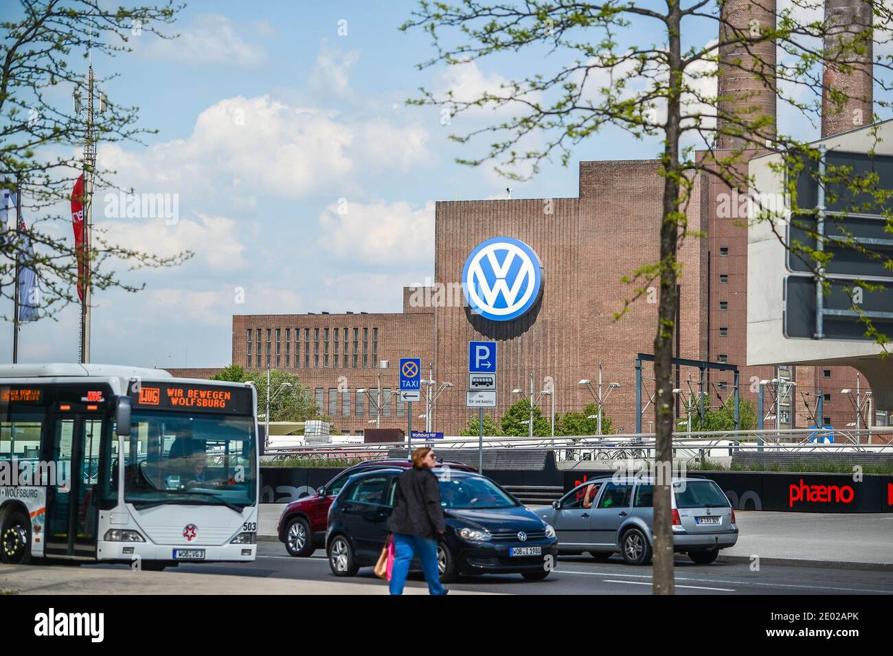 Wolfsburg, Germany. JULY 2015. View of the old Volkswagen factory ...
