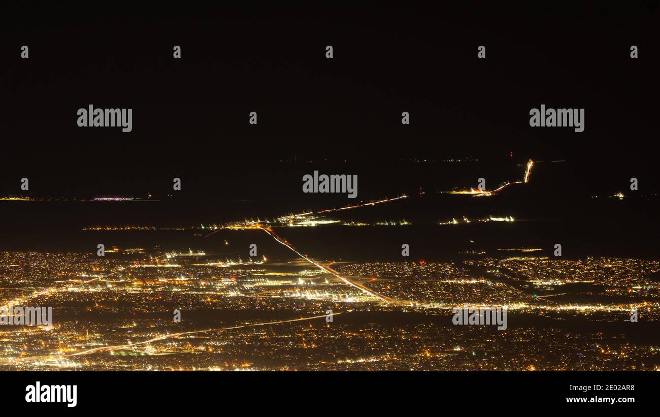 Albuquerque as seen from Sandia Crest at night Stock Photo - Alamy