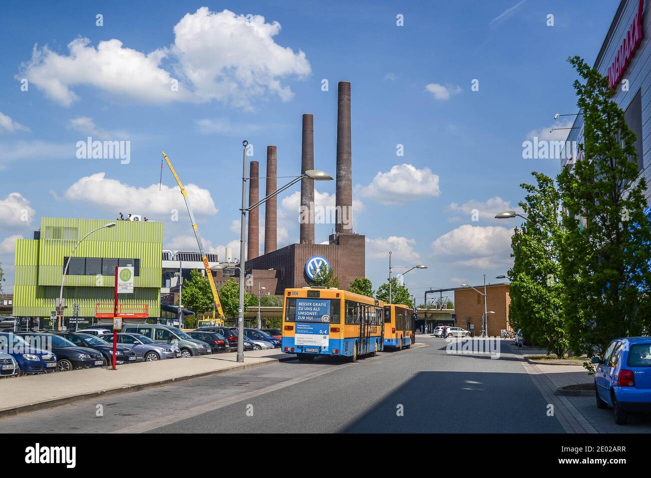 Wolfsburg, Germany. JULY 2015. View of the old Volkswagen factory ...