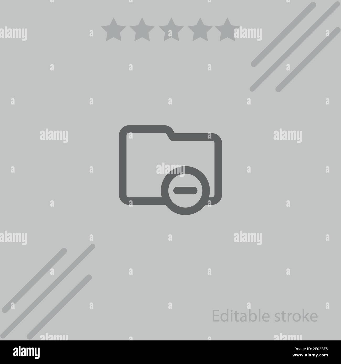 folder remove outlined button vector icon modern simple vector ...