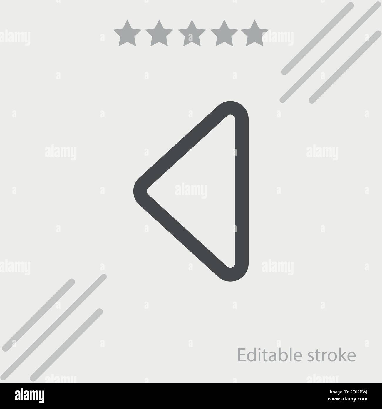 triangle left arrow outline vector icon modern simple vector ...