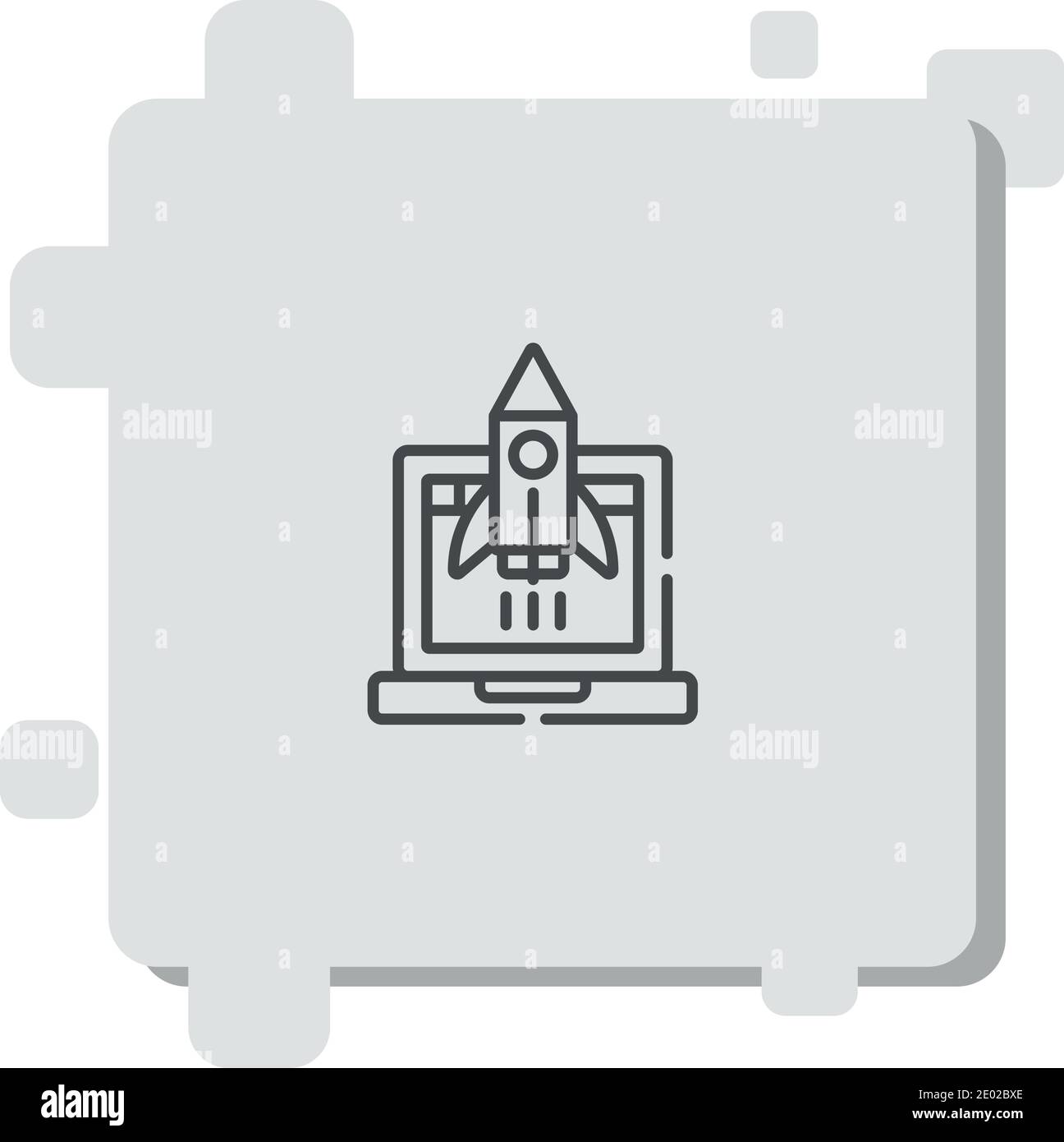 rocket vector icon modern simple vector illustration Stock Vector Image ...