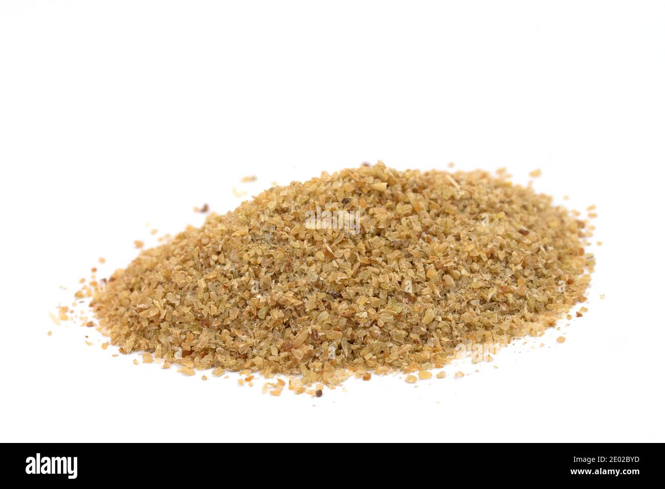 Coarsely ground wholemeal against white background Stock Photo - Alamy