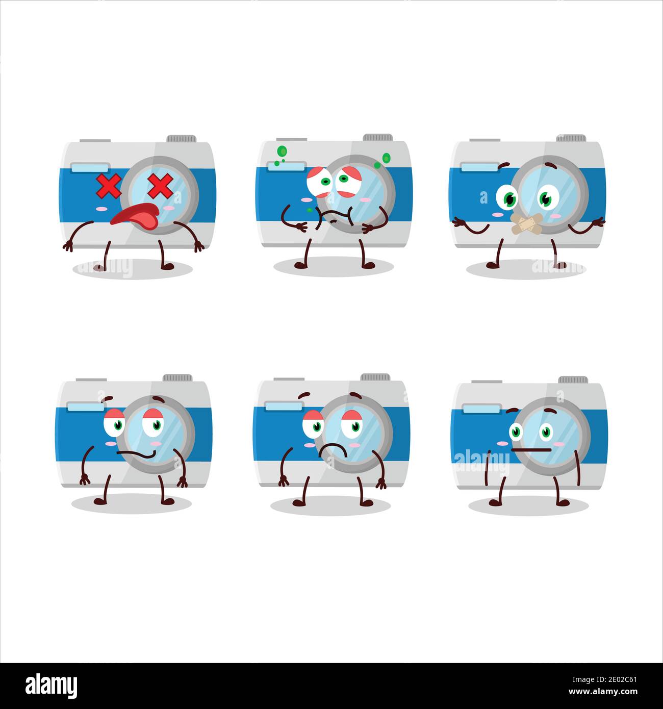 Pocket camera cartoon character with nope expression. Vector ...
