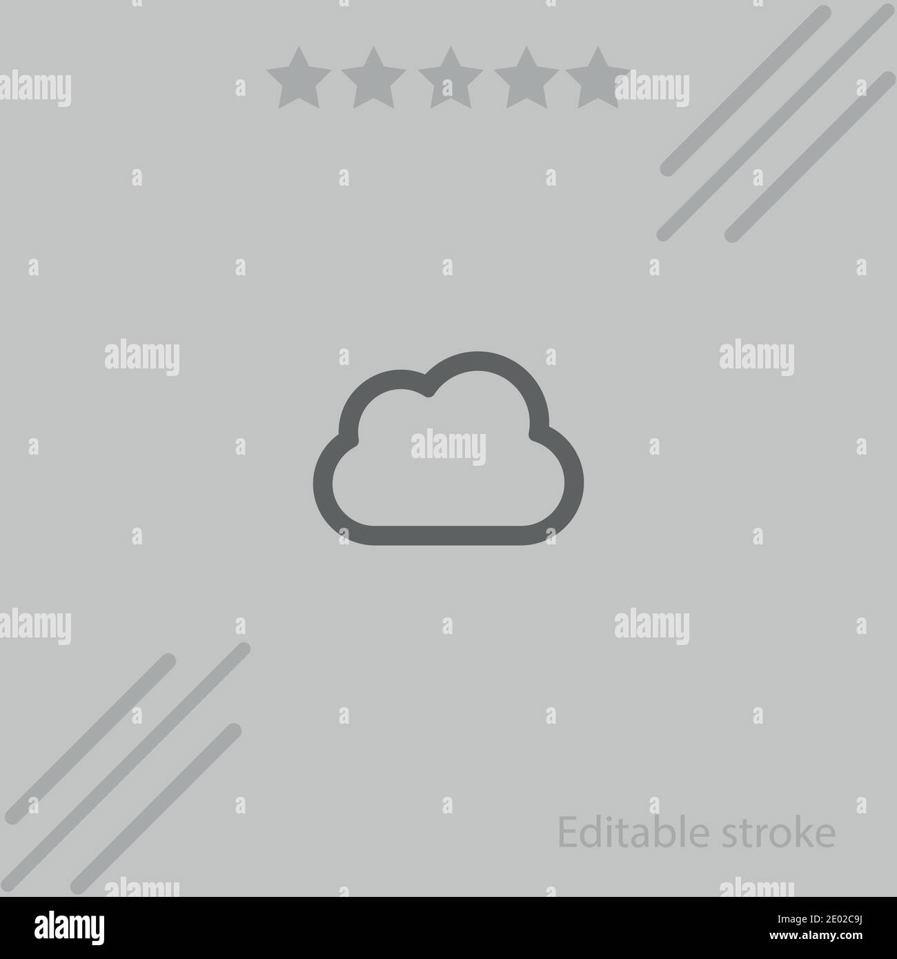 cloud outline vector icon modern simple vector illustration Stock ...
