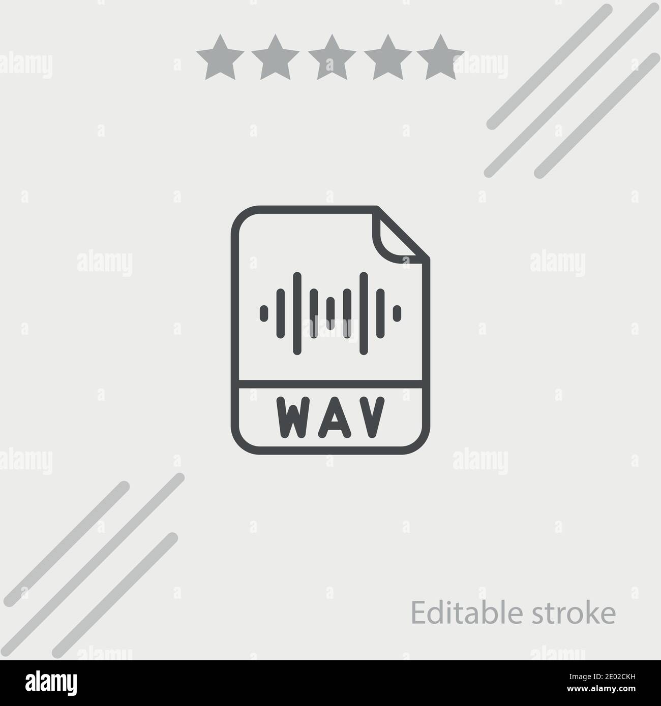 wav format vector icon modern simple vector illustration Stock Vector ...