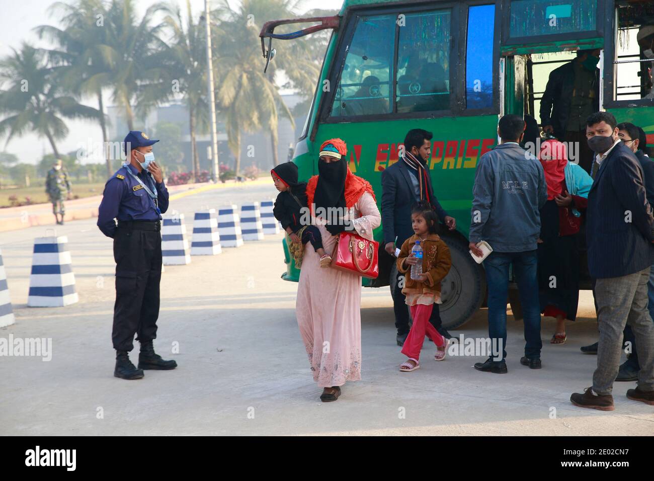 Chittagong, Bangladesh, December 29, 2020. The Rohingya refugees take ...