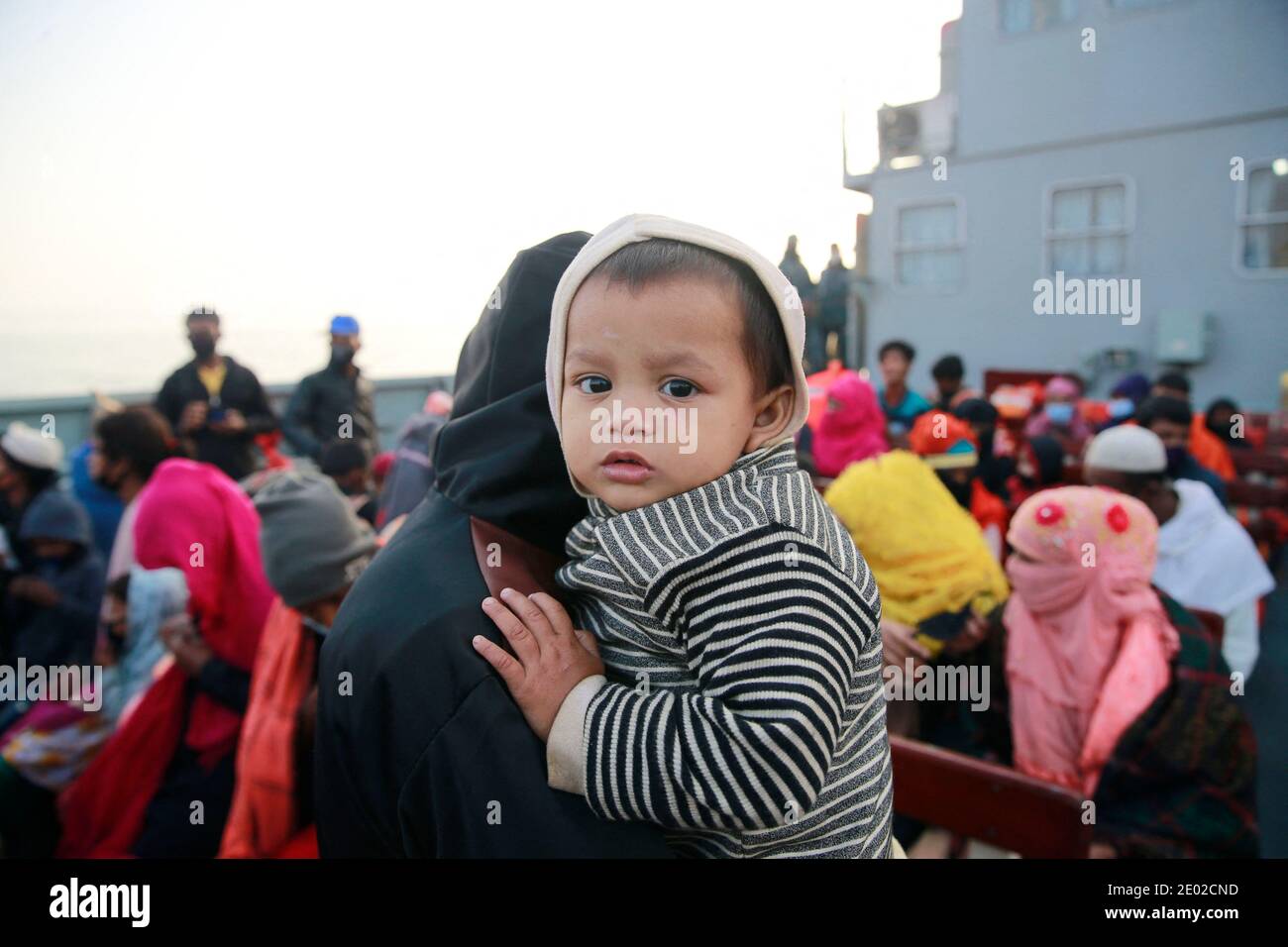 Chittagong, Bangladesh, December 29, 2020. The Rohingya refugees take ...