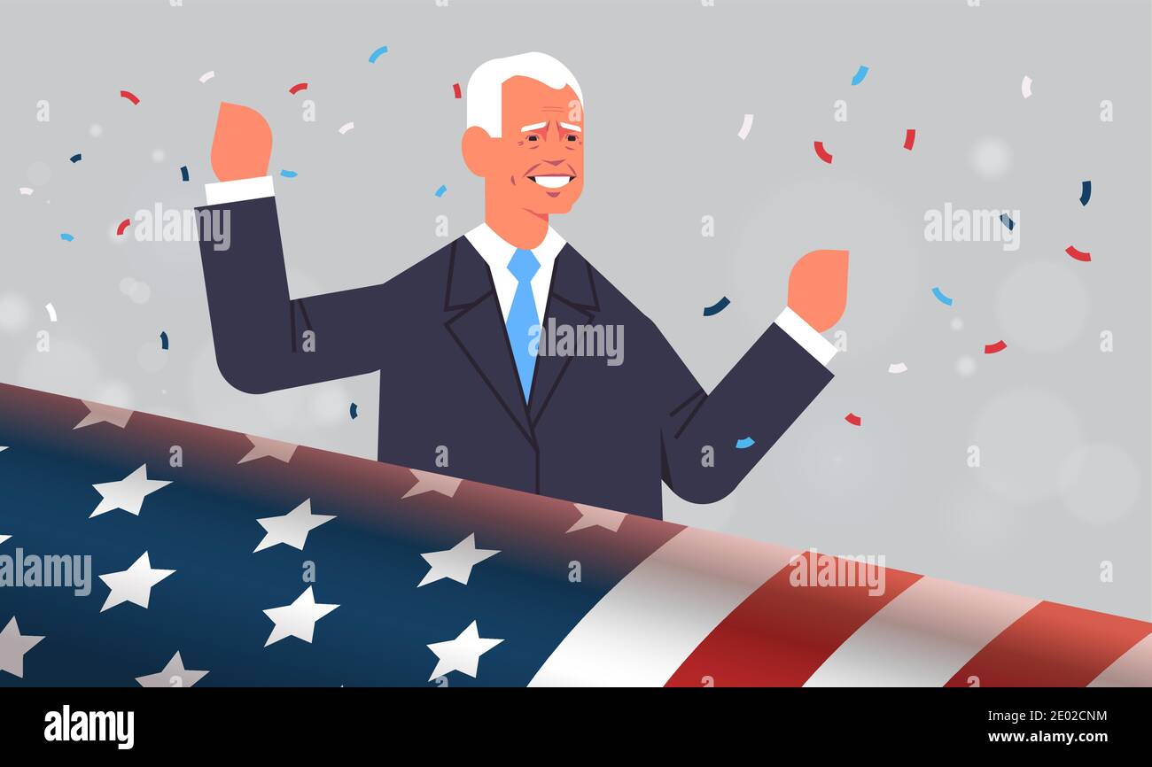 happy male president democrat winner of United States presidential ...