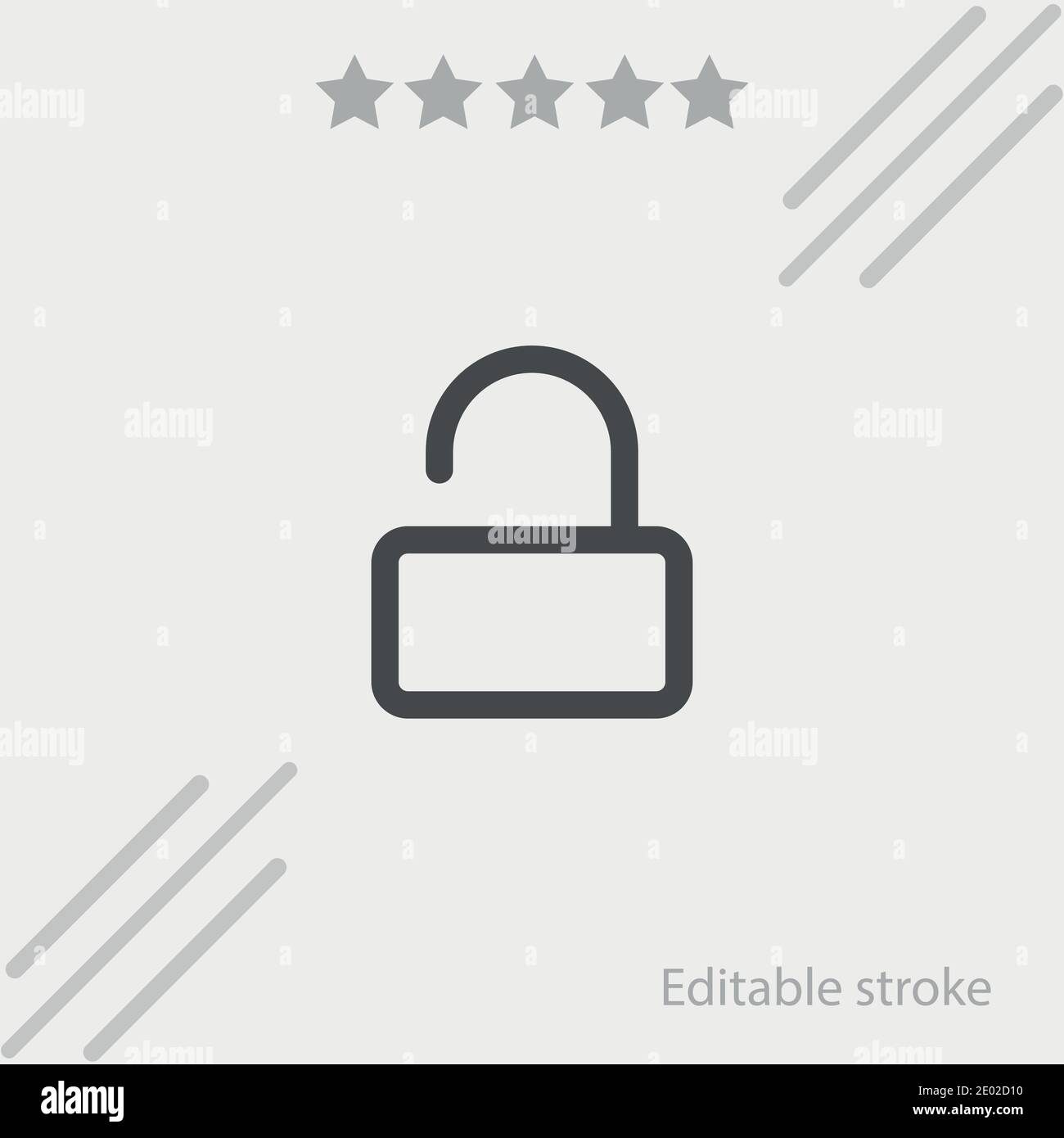 unlocked padlock outline vector icon modern simple vector illustration Stock Vector Image & Art ...