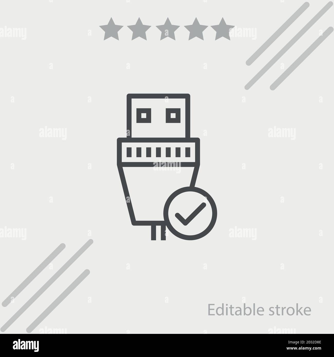 usb cable vector icon modern simple vector illustration Stock Vector ...