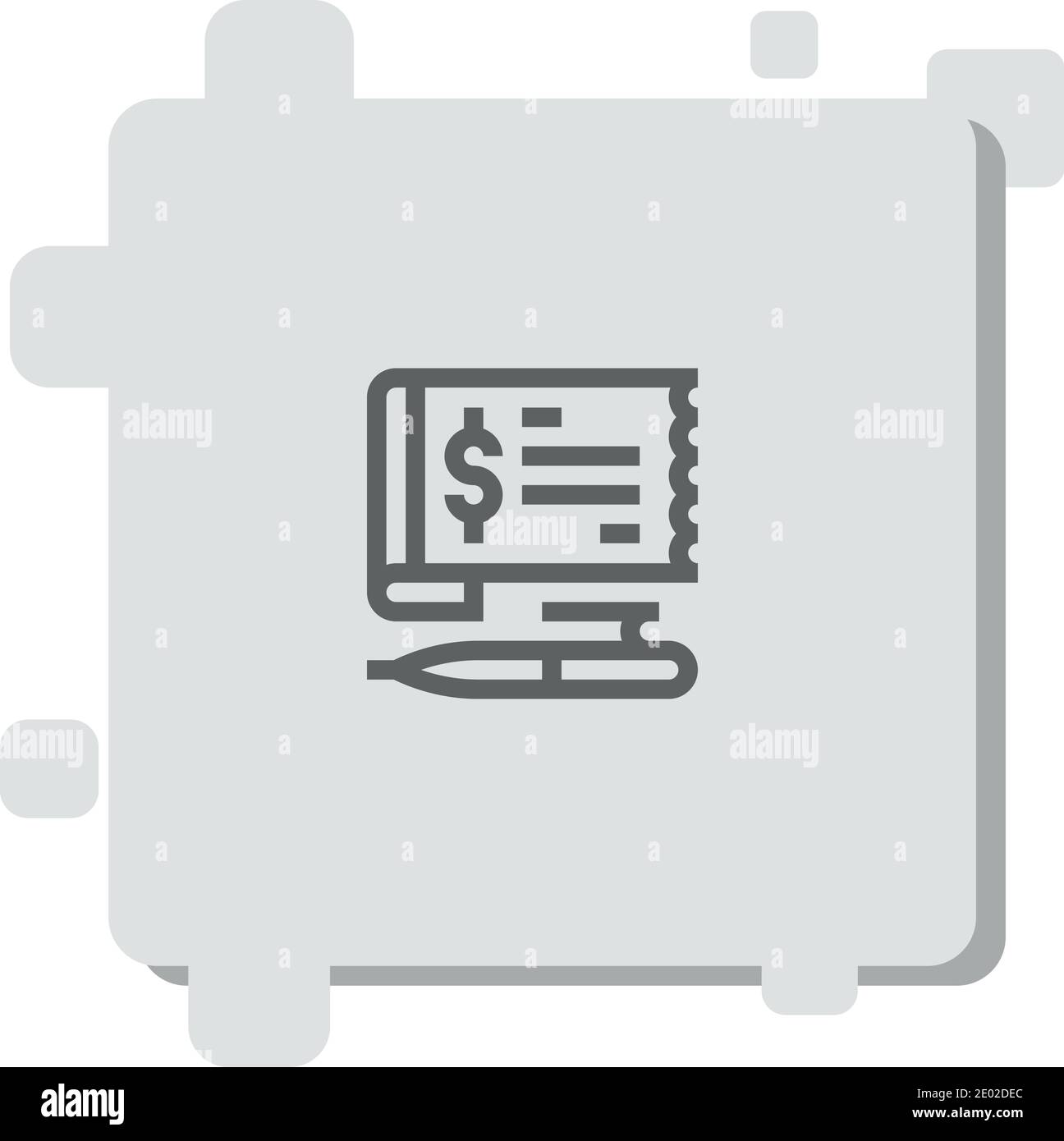 bank check vector icon modern simple vector illustration Stock Vector ...