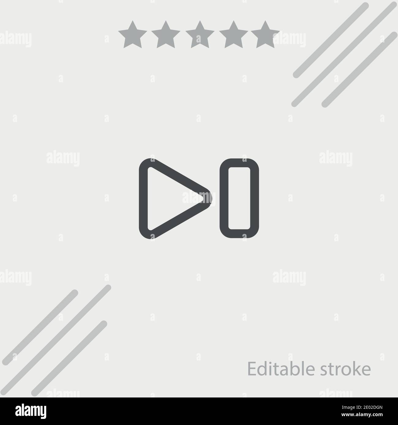 last track outlined multimedia button vector icon modern simple vector ...