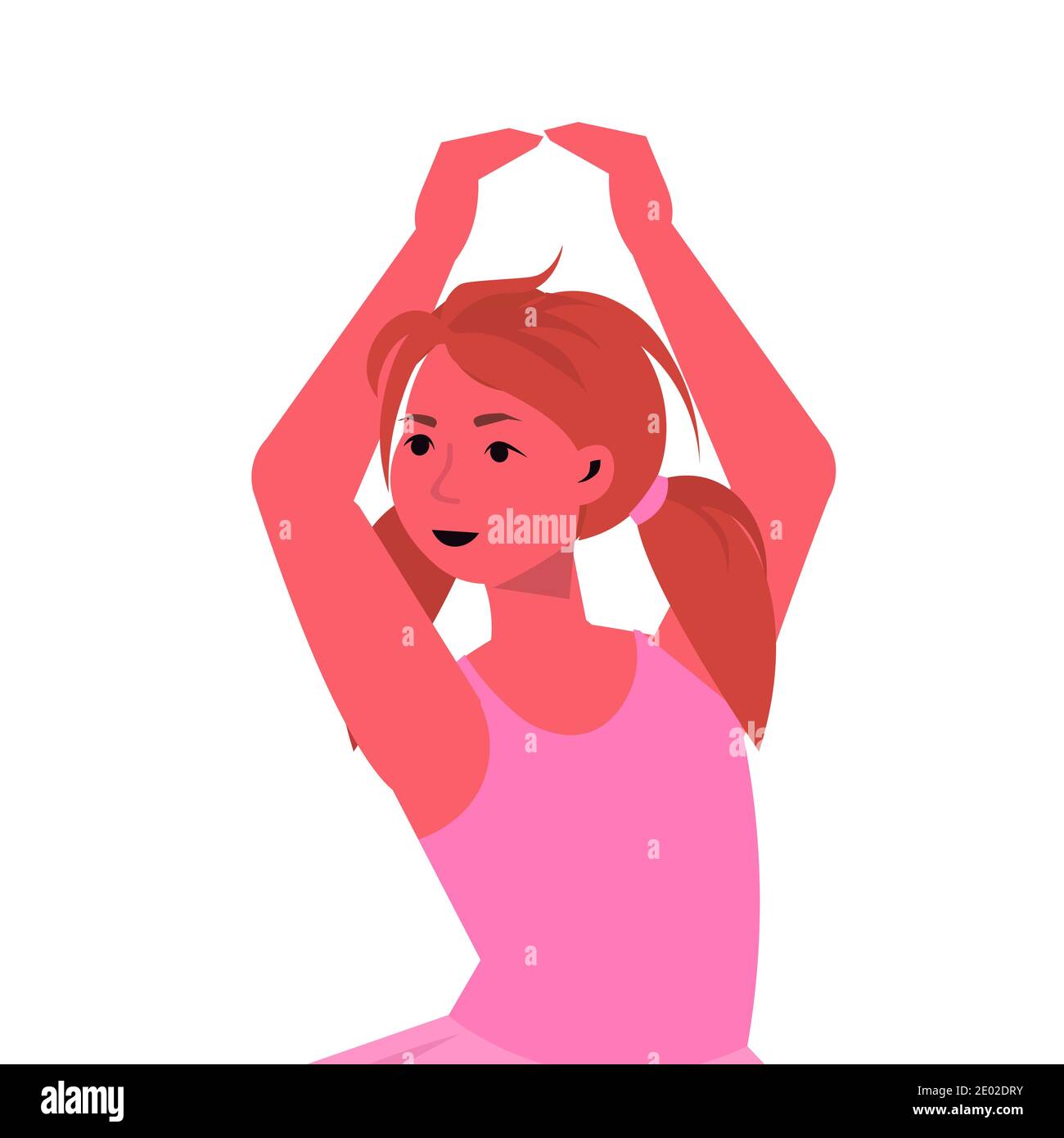 Girl with hands raised Stock Vector Images - Alamy