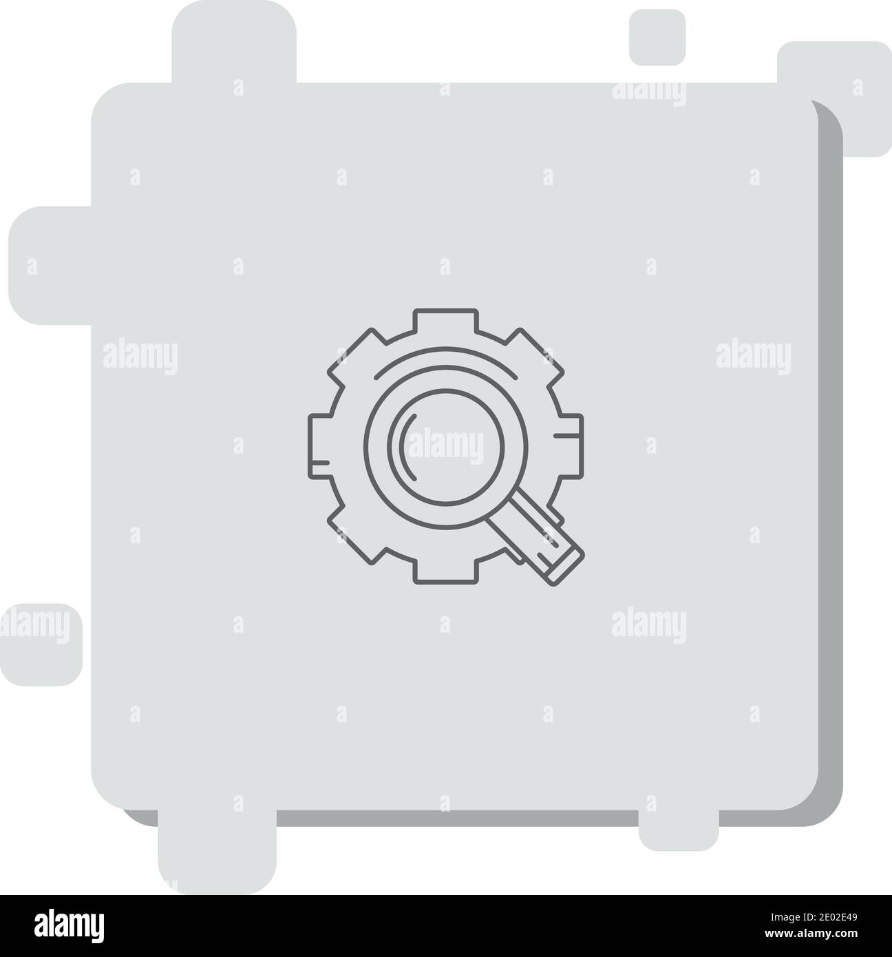 gear with magnifying glass vector icon modern simple vector ...