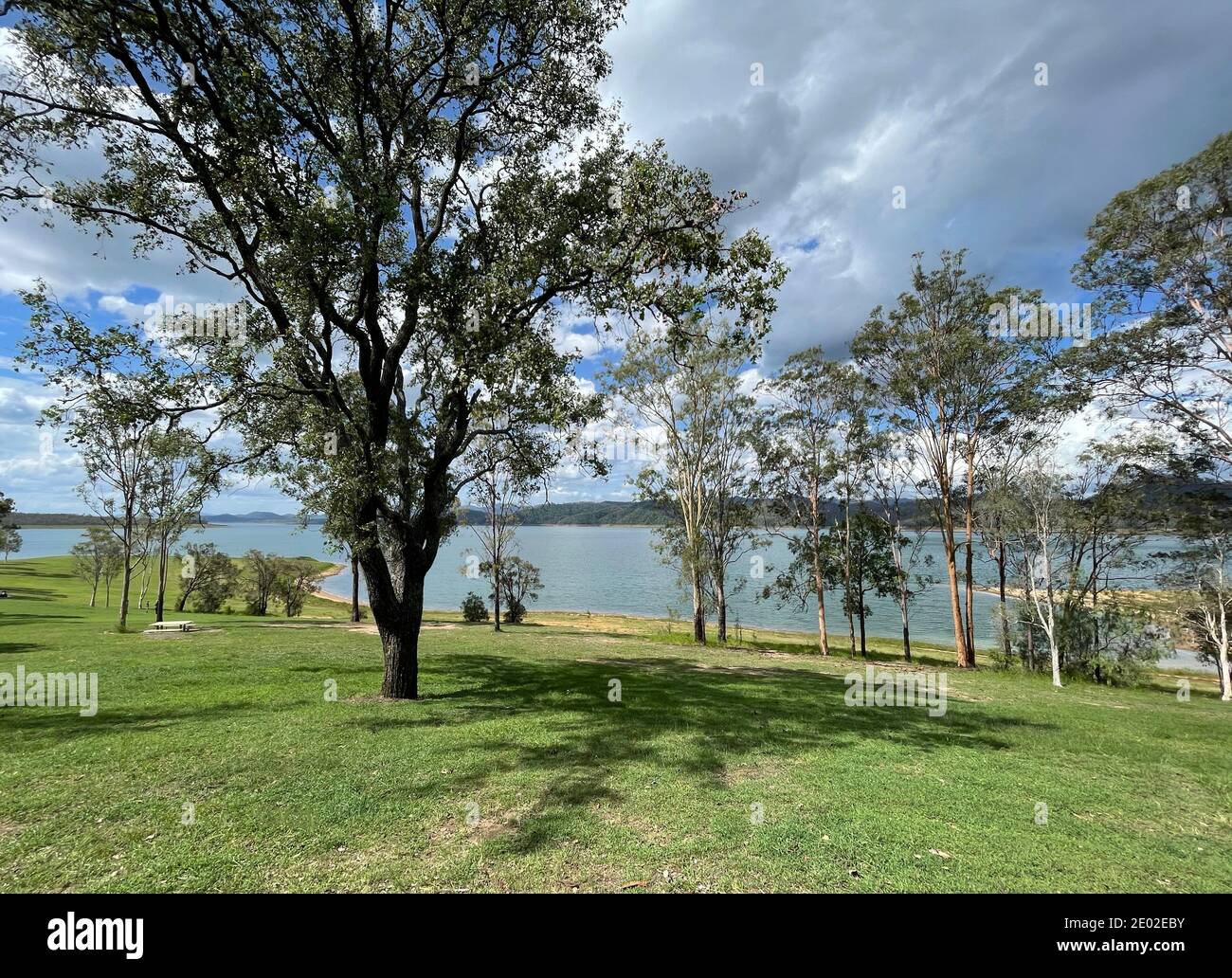 View of Cormorant Bay recreation area, located at Lake Wivenhoe, the ...