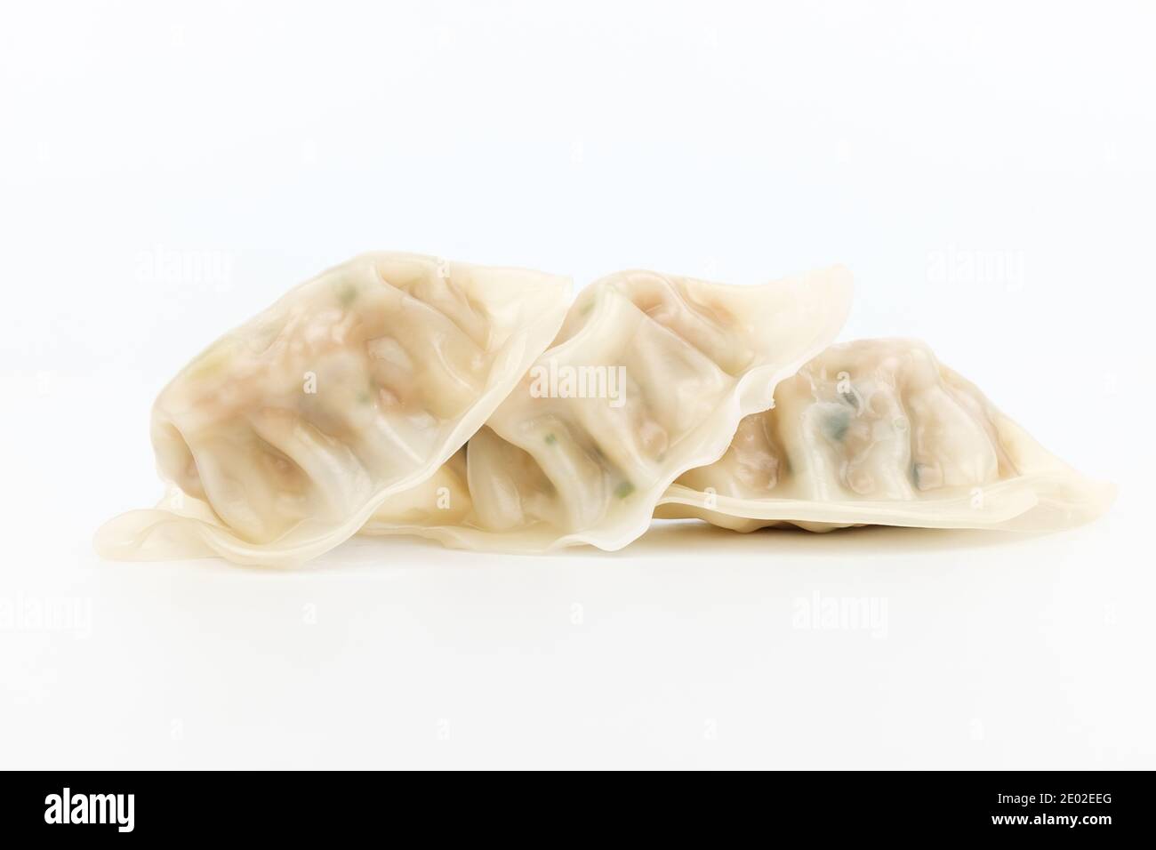 Steamed dumpling on white background Stock Photo - Alamy