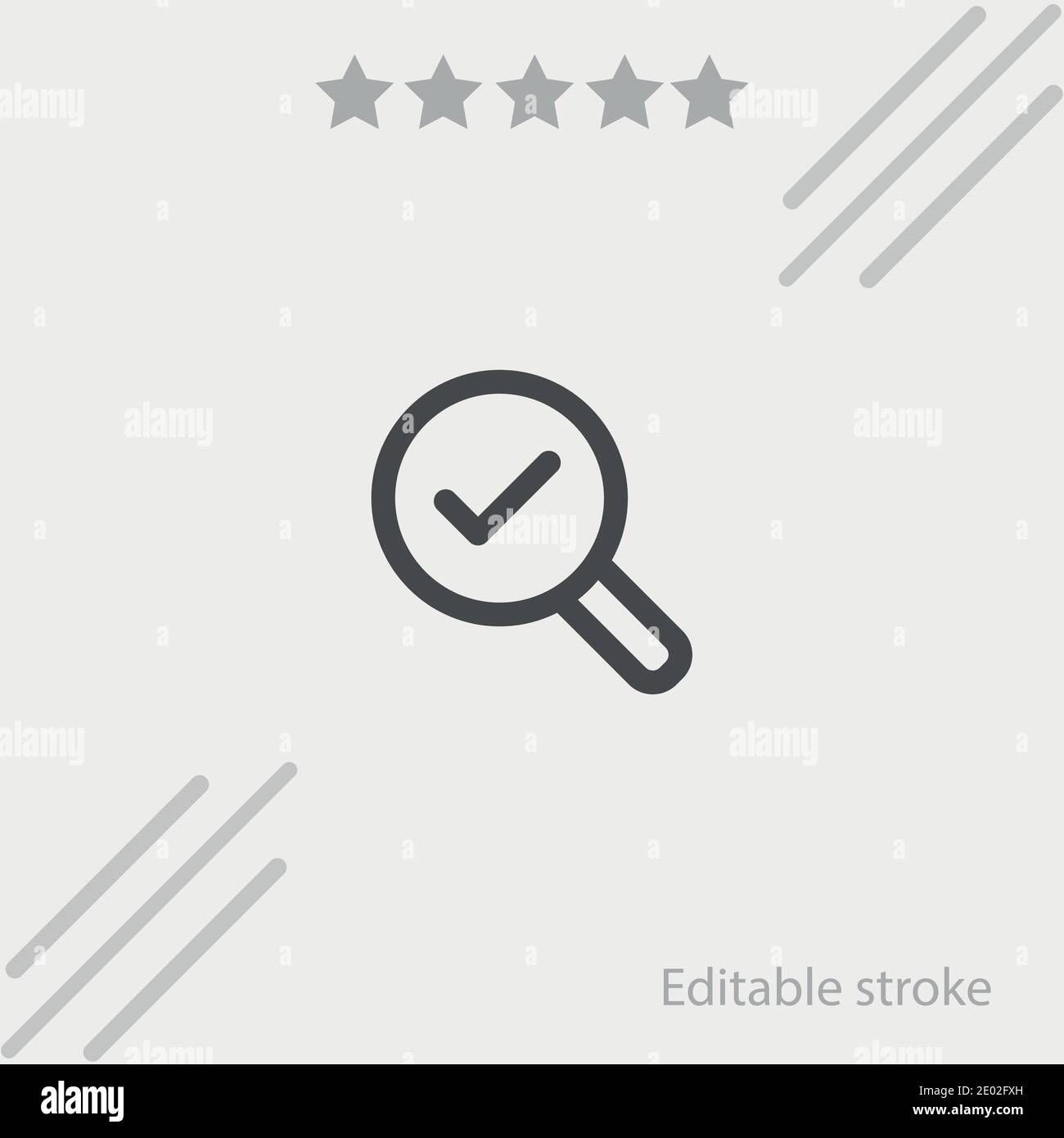 magnifying glass with verification sign vector icon modern simple ...