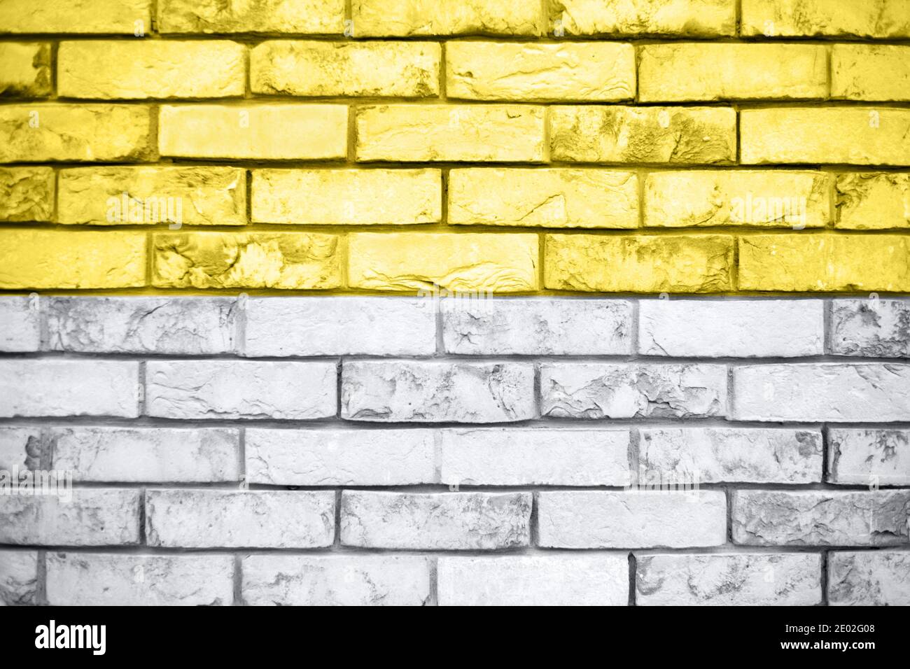 Gray and yellow brick wall texture background. Trend color concept ...